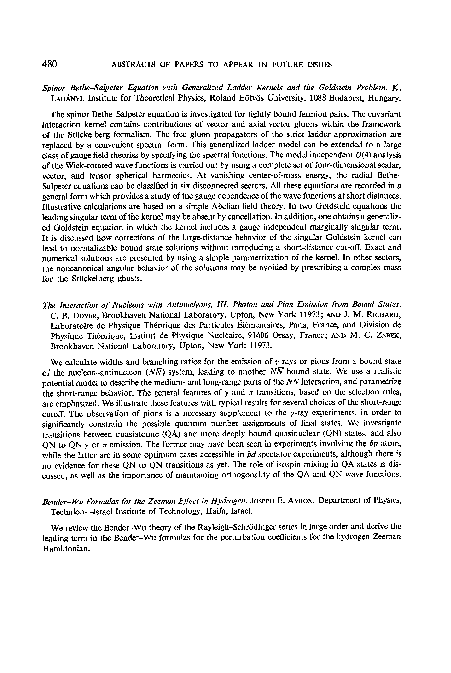 (PDF) Bender-Wu formulas for the Zeeman effect in hydrogen