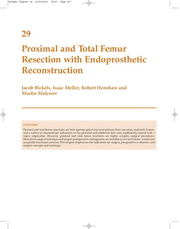 (PDF) Proximal and Total Femur Resection with Endoprosthetic Reconstruction