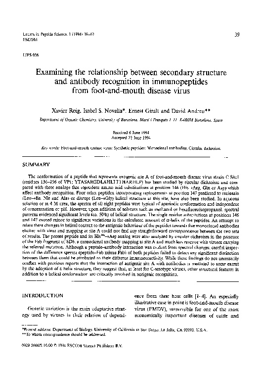 (PDF) Examining the relationship between secondary structure and ...