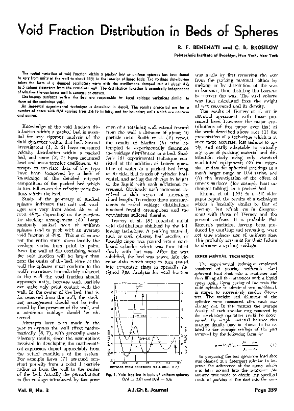 (PDF) Void fraction distribution in beds of spheres