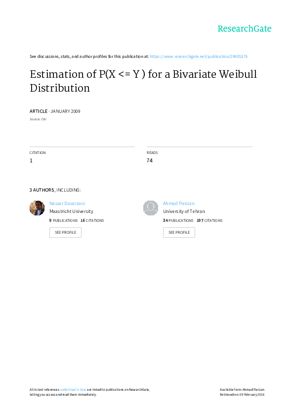 (PDF) Estimation of P(X