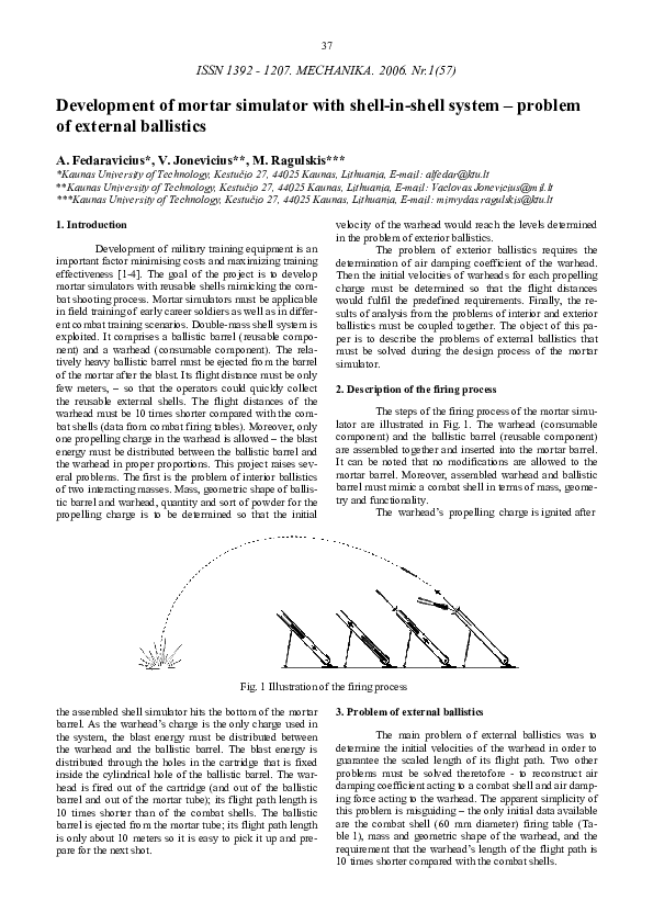 (PDF) Development of mortar simulator with shell-in-shell system ...