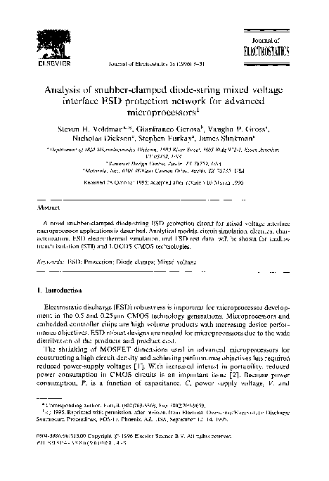 Pdf Analysis Of Snubber Clamped Diode String Mixed Voltage Interface