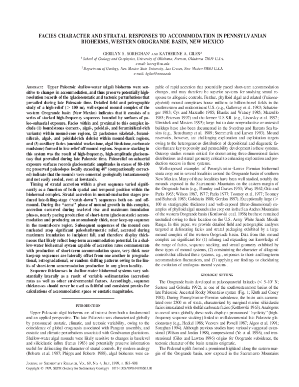 (PDF) Facies character and stratal responses to accommodation in ...