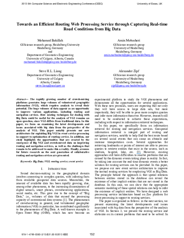 (PDF) Exploiting Big VGI to Improve Routing and Navigation Services