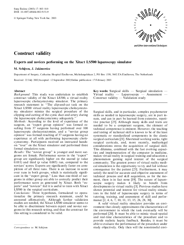 (PDF) Construct validity