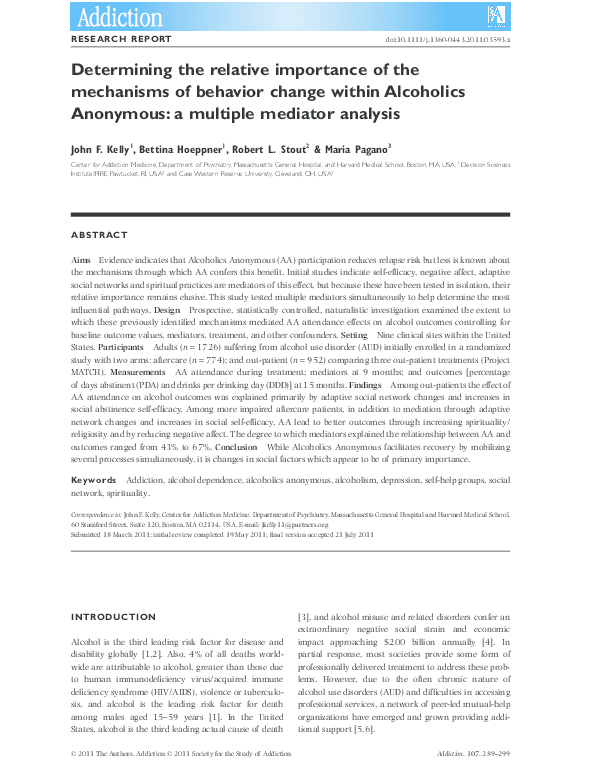 (PDF) Determining the relative importance of the mechanisms of behavior ...