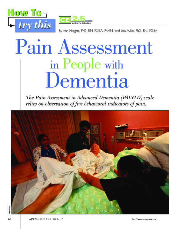 (PDF) Pain Assessment in People with Dementia
