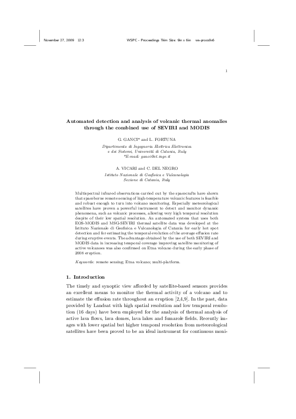 (PDF) Automated detection and analysis of volcanic thermal anomalies ...