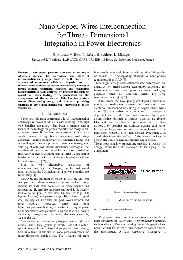 (PDF) Nano copper wires interconnection for three — dimensional ...