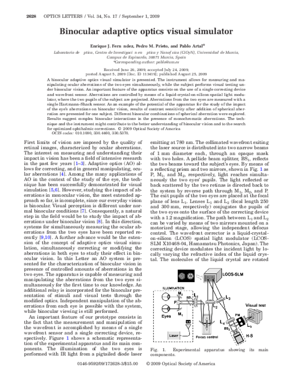 (PDF) Binocular adaptive optics visual simulator