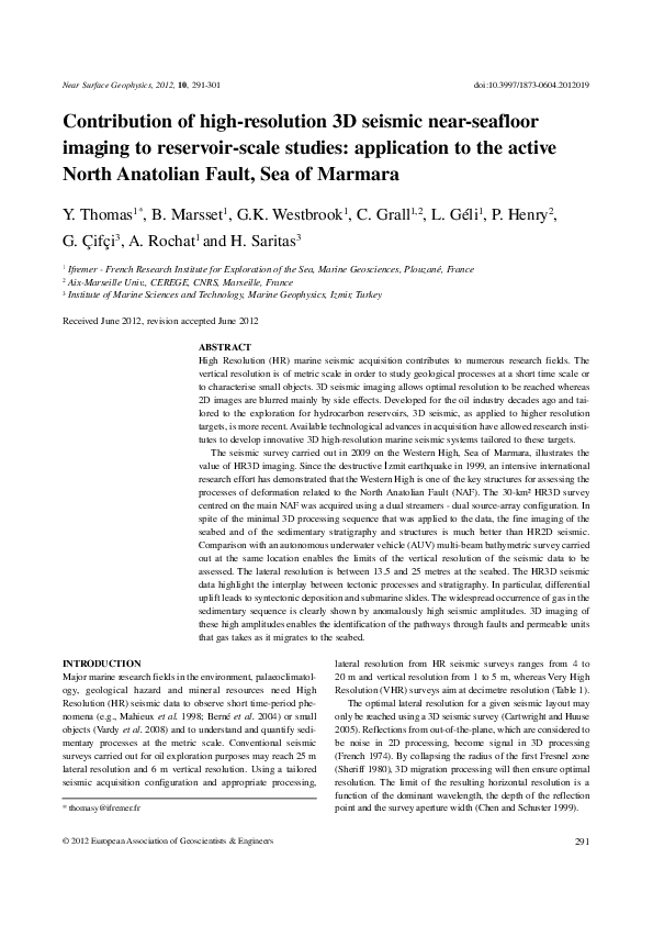 (PDF) High-resolution 3D and pseudo-3D seismic investigations in ...