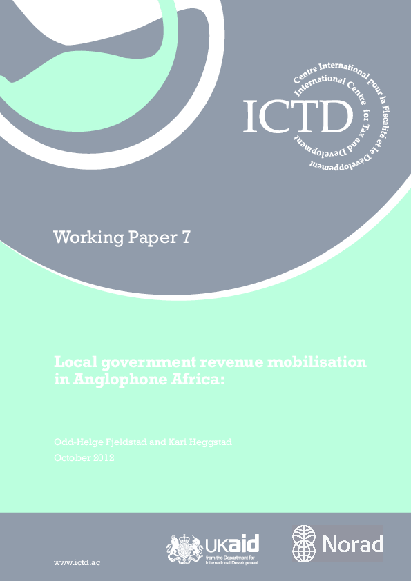 (PDF) Local Government Revenue Mobilisation in Anglophone Africa