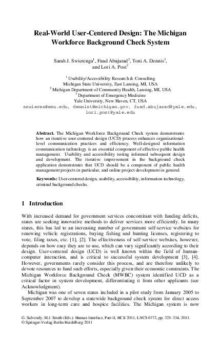 (PDF) Real-World User-Centered Design: The Michigan Workforce ...