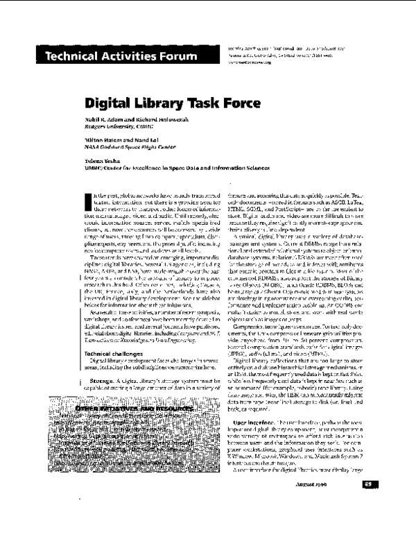(PDF) Digital Library Task Force