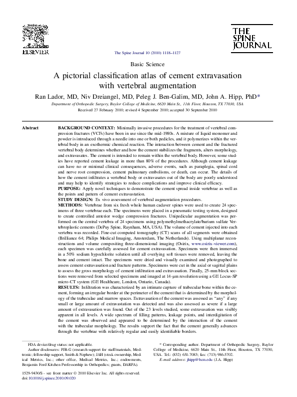 (PDF) A pictorial classification atlas of cement extravasation with ...