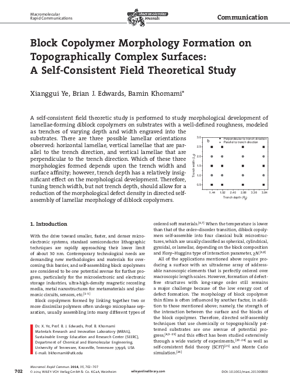(PDF) Block copolymer self-assembly: homopolymer additives and multiple length scales : a ...