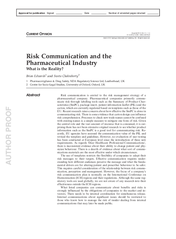 (PDF) How to Apply the Human Factor to Periodic Safety Update Reports