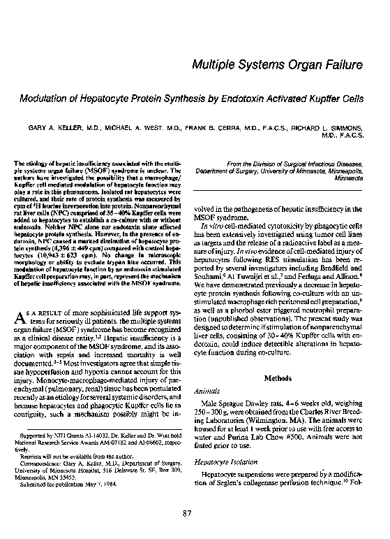 (PDF) Multiple Systems Organ Failure