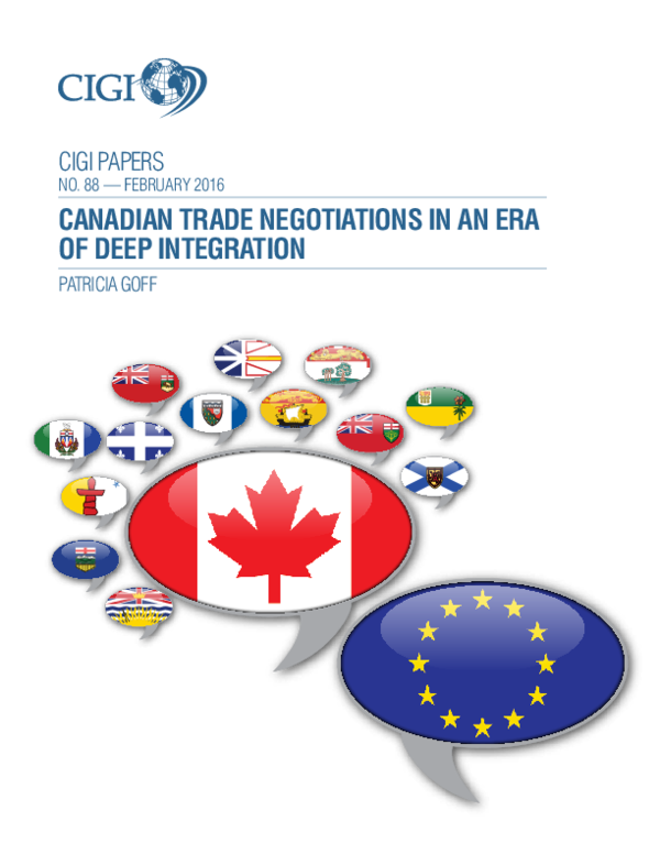 (PDF) CANADIAN TRADE NEGOTIATIONS IN AN ERA OF DEEP INTEGRATION