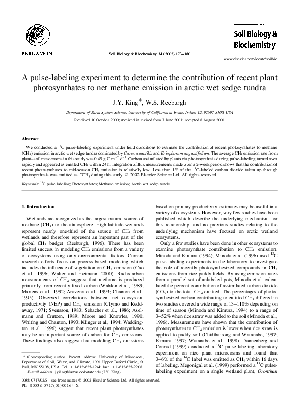 (PDF) A pulse-labeling experiment to determine the contribution of ...