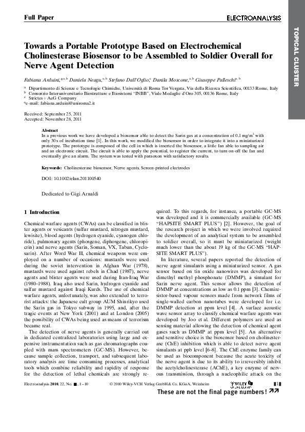 (PDF) Towards a Portable Prototype Based on Electrochemical ...