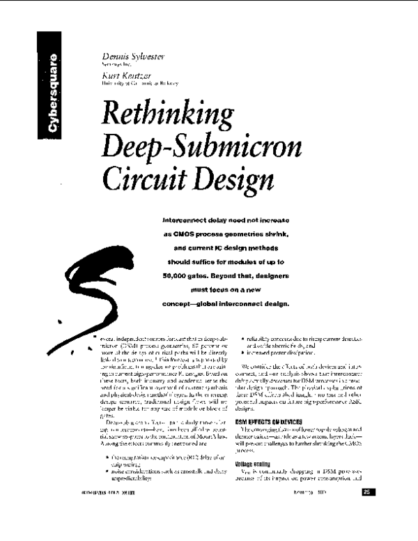 (PDF) Rethinking deep-submicron circuit design