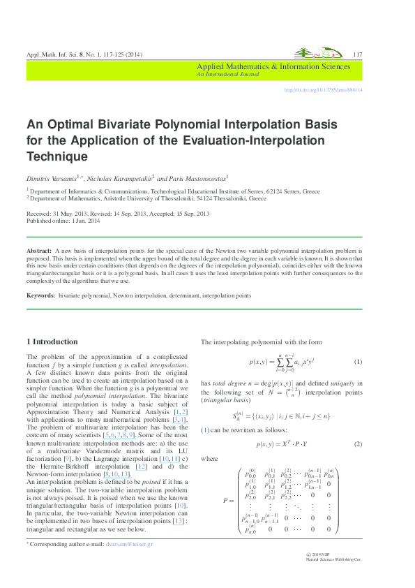 interpolation polynomiale pdf
