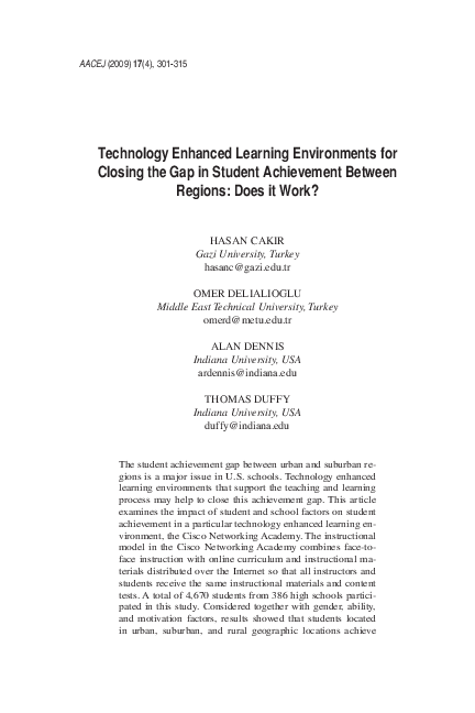 (PDF) Technology Enhanced Learning Environments for self‐regulated learning: a framework for ...