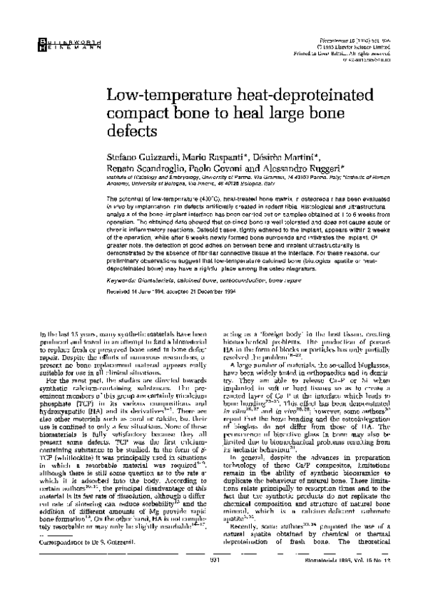 (PDF) Low-temperature heat-deproteinated compact bone to heal large ...