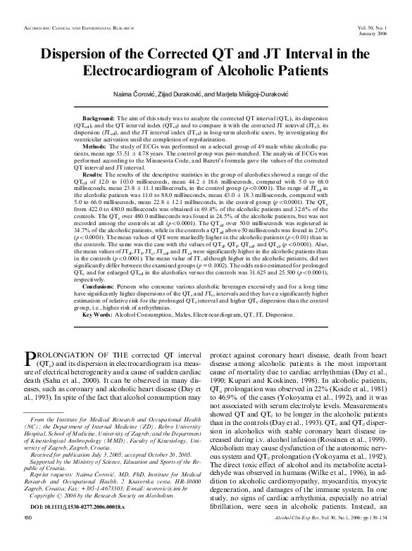 (PDF) Dispersion of the Corrected QT and JT Interval in the ...
