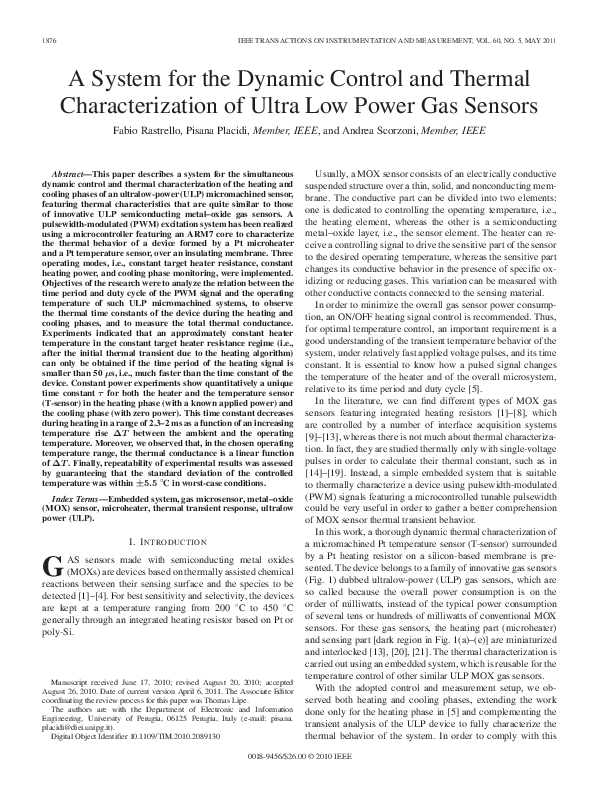 (PDF) A System for the Dynamic Control and Thermal Characterization of ...