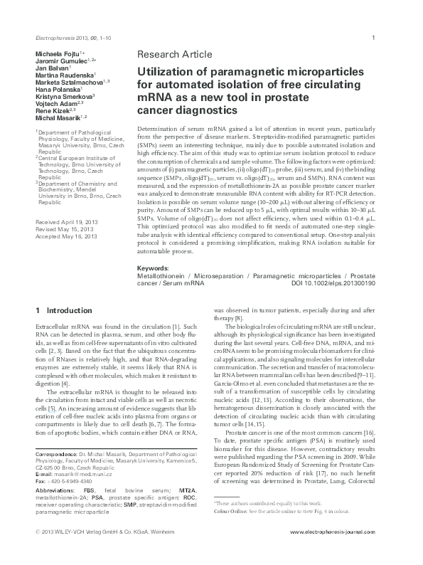 (PDF) Utilization of paramagnetic microparticles for automated ...
