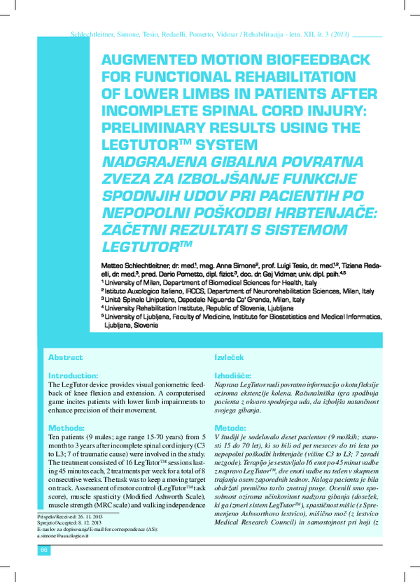 (PDF) Augmented motion biofeedback for functional rehabilitation of ...