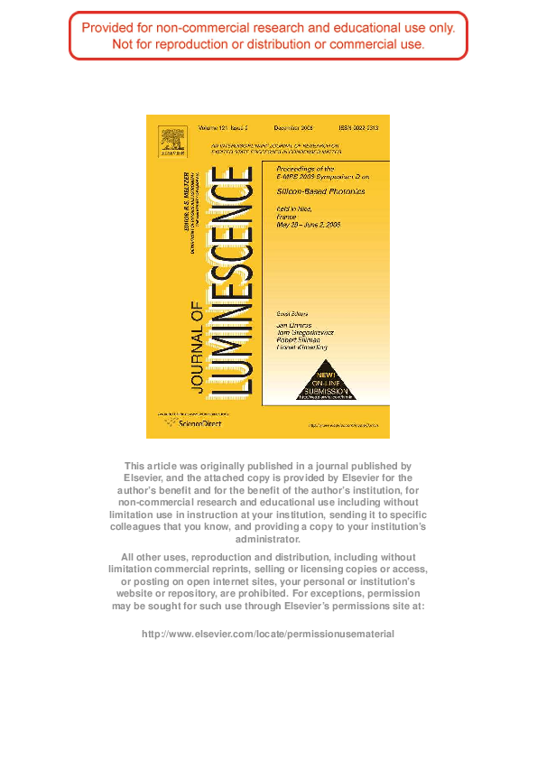 (PDF) The non-linear refractive index of colloidal PbSe nanocrystals ...