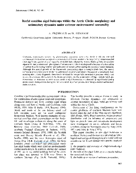 (PDF) Reefal coralline algal build-ups within the Arctic Circle ...