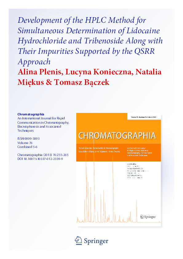 Pdf Development Of The Hplc Method For Simultaneous Determination Of Lidocaine Hydrochloride