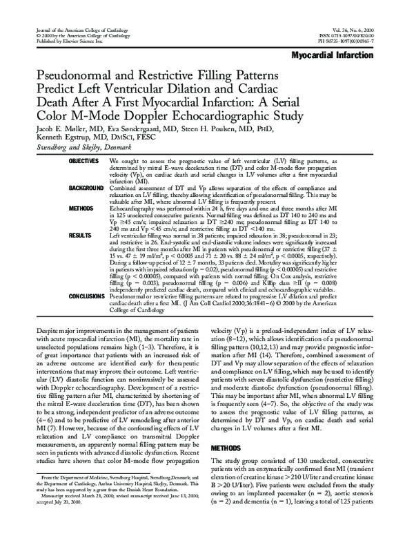 (PDF) Pseudonormal and restrictive filling patterns predict left ...