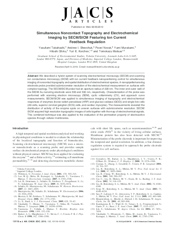 (PDF) Simultaneous Noncontact Topography and Electrochemical Imaging by ...