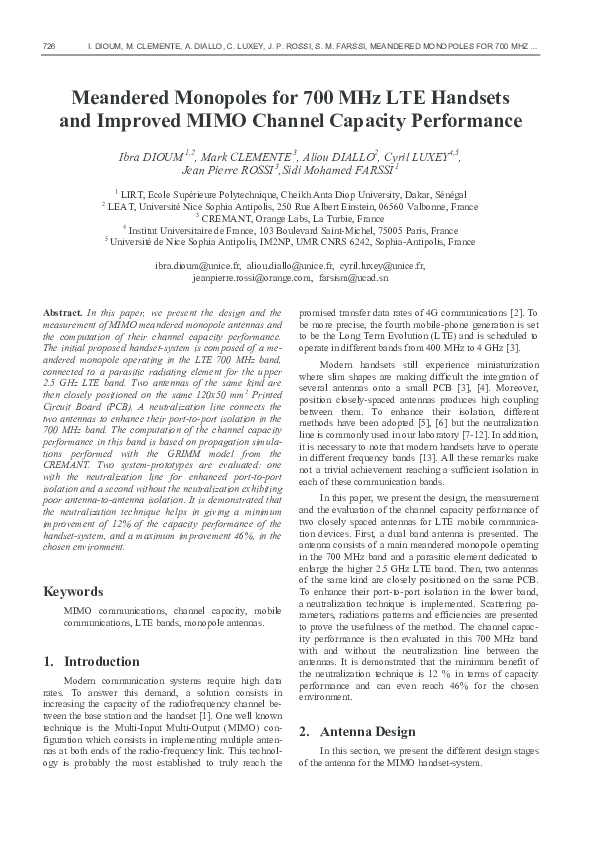 (PDF) Meandered monopoles for 700MHz LTE handsets and improved MIMO ...