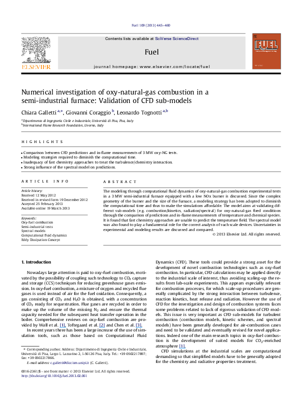 (PDF) Numerical investigation of oxy-natural-gas combustion in a semi-industrial furnace ...