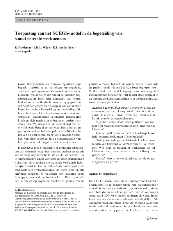 (PDF) Toepassing van het SCEGS-model in de begeleiding van ...