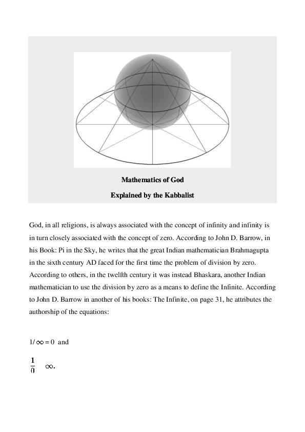 (PDF) Mathematics of God