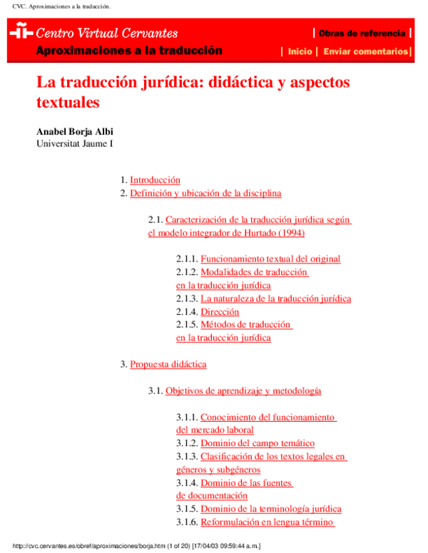 (PDF) Borja Albi, A: (1999). La traducción jurídica: didáctica y ...