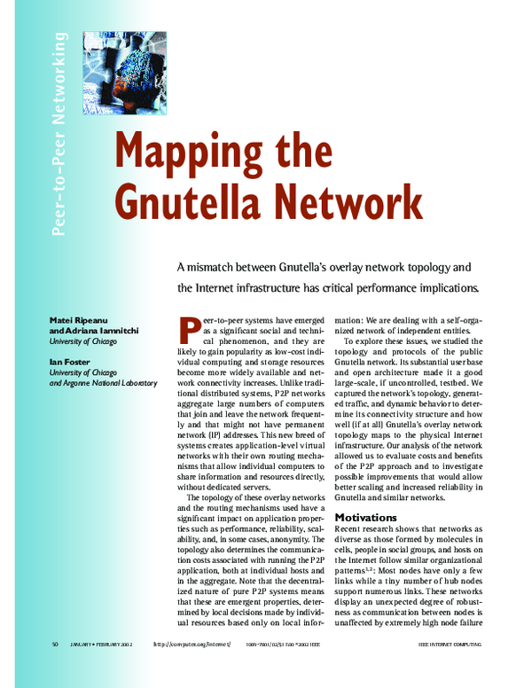 (PDF) Mapping the Gnutella network