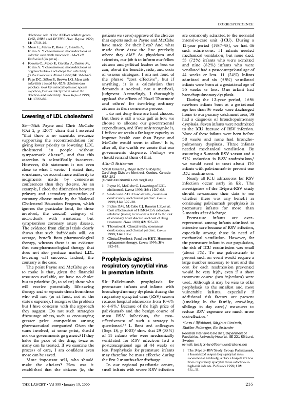 (PDF) Lowering of LDL cholesterol