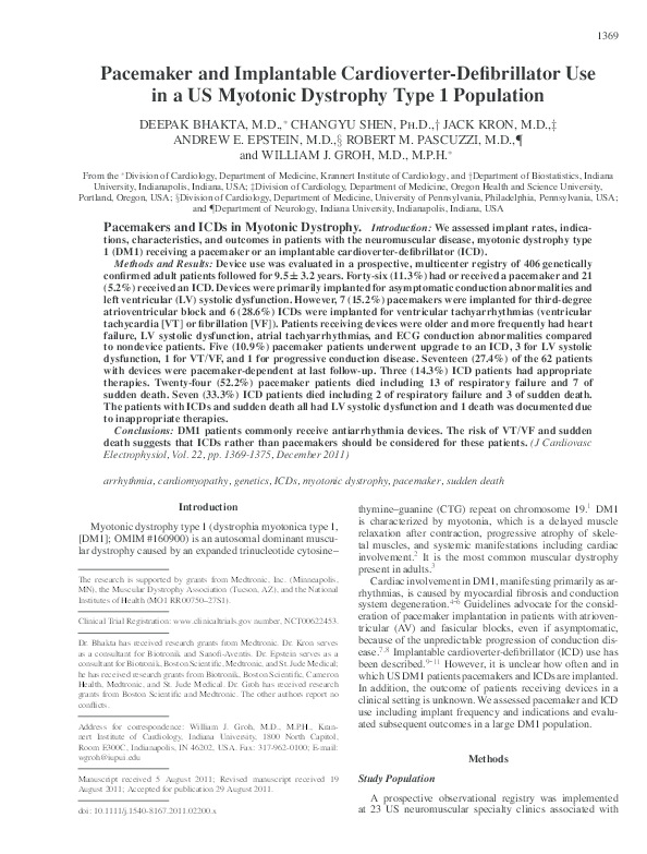 (PDF) Pacemaker and Implantable Cardioverter-Defibrillator Use in a US ...