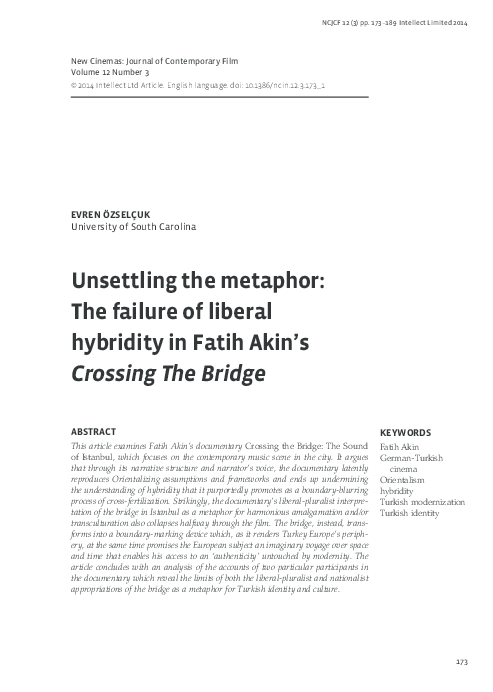 (PDF) Hybridity and Identity in Akin's Documentary