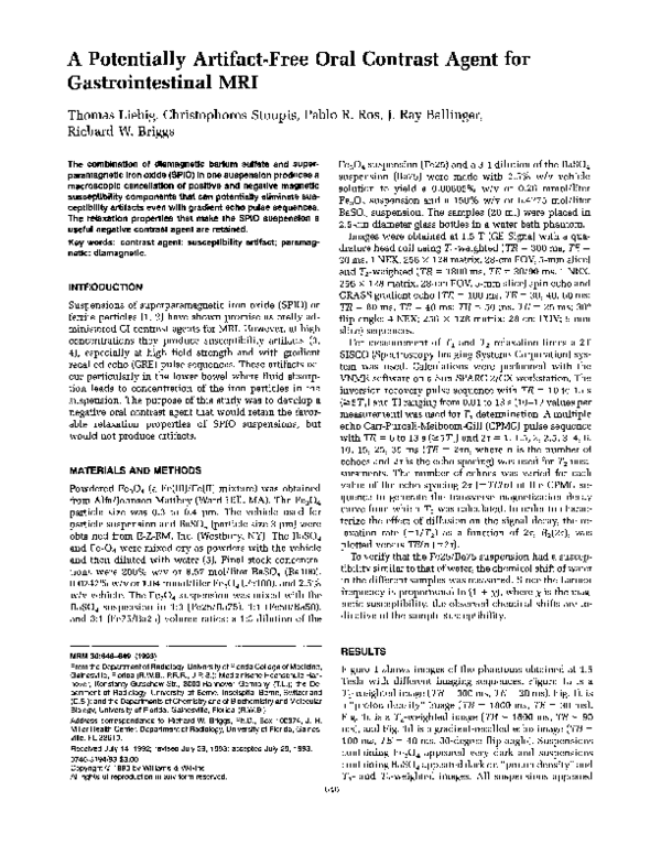 (PDF) A potentially artifact-free oral contrast agent for ...