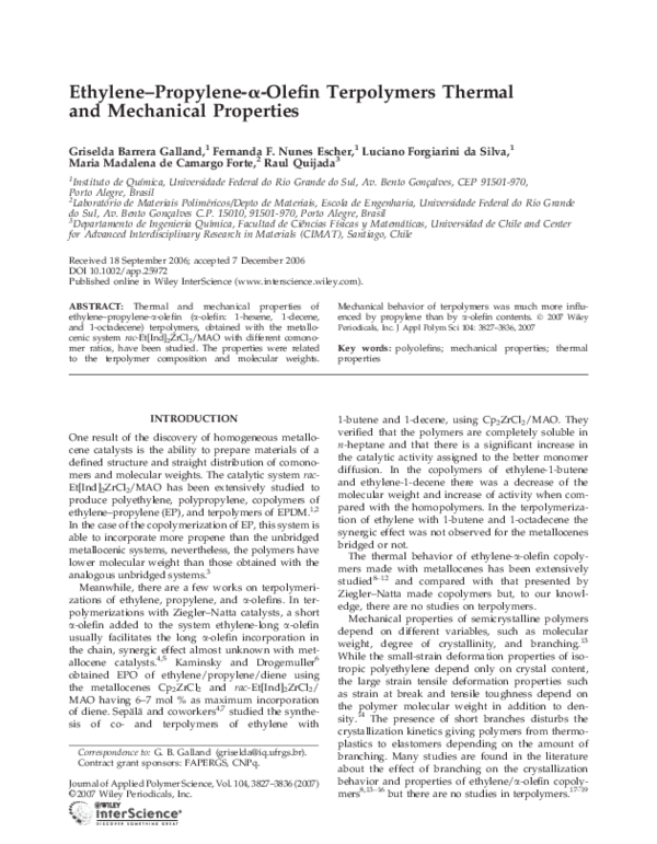 (PDF) Ethylene–propylene-α-olefin terpolymers thermal and mechanical ...